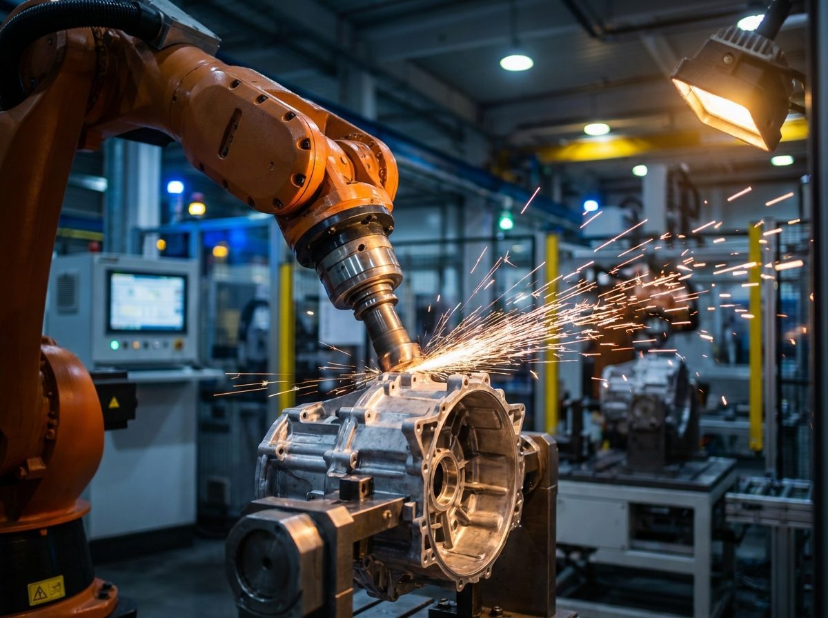 Automated Deflashing & Deburring for Die-Cast Motor Housings